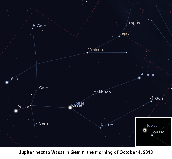 Jupiter, Wasat October 2013 – SkyCaramba